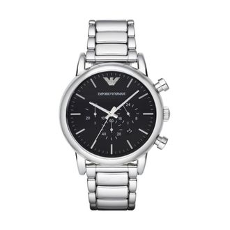 Emporio Armani Luigi Chronograph Uhr - - Accessories - Herren - Grau - ONE SIZE