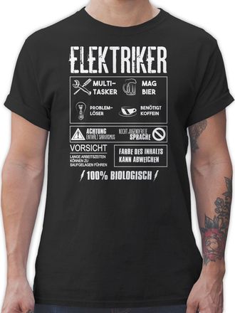 Shirtracer T-Shirt Herren - Handwerker - Elektriker - Geschenk Geschenkideen Lustige Geschenke Ich Bin EIN Elektriker Master Electricity Elektrotechniker - 4XL -