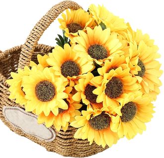 Generic K&uuml;nstliche Sonnenblumen - gelbe Blumendekorationen, Tafelaufs&auml;tze, Hochzeitsdekoration | Seidenblumenarrangements, Flexibles Arrangement f&uuml;r Hochzeits