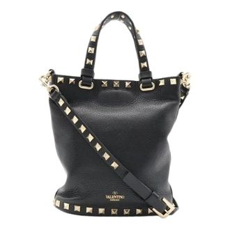 Valentino Pre-owned Leder 2way Umh&auml;ngetasche - - Pre-owned - Damen - Schwarzk - ONE SIZE