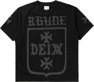 Rhude Herren, Oberteile, Schwarzk, MGröße