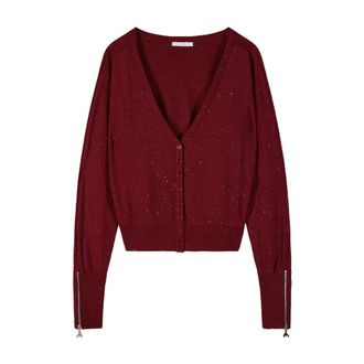 Patrizia Pepe Cardigans - Femme - Pulls - Rouge - Taille: 38 FR
