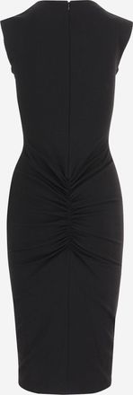 Jacquemus Womens Midi Dress Alba With Ruffles Black Viscose