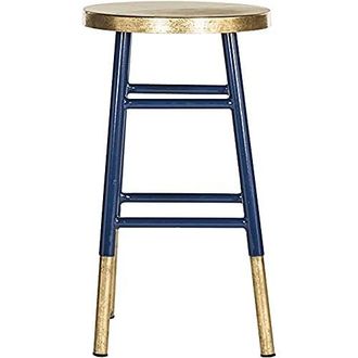 Safavieh Glam Bar & Counter Stool, in Navy and Gold