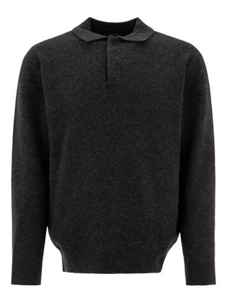 Beams Plus polo en laine - Gris