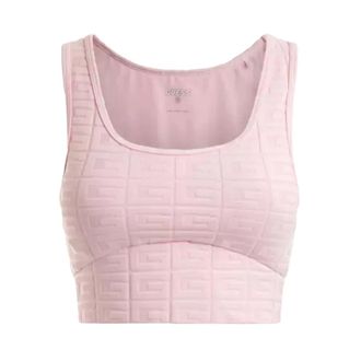 Guess Femme, Sport, Rose, Taille: 38 FR Débardeur Sporty Chic
