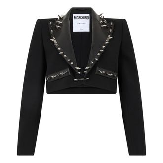 Moschino Damen, Jacken, Schwarzk, XSGr&ouml;&szlig;e