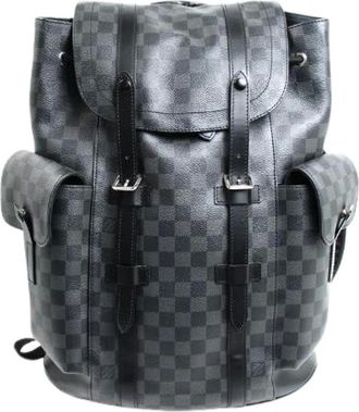 Louis Vuitton Pre-owned Christopher PM Damier Graphite Backpack - Homme - Pre-owned - Noir - Taille: ONE Size