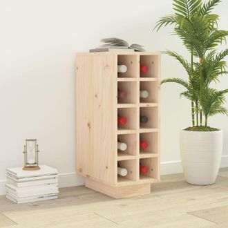 vidaXL Weinregal 23x34x61 cm Massivholz Kiefer Vidaxl