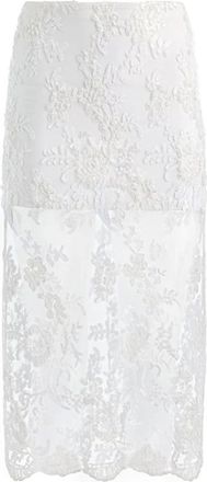 Alice & Olivia Femme, Jupes, Blanc, Taille: 34 FR Midi Skirts