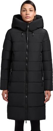 Khujo Damen Langer Wintermantel warmer Steppmantel mit gro&szlig;er Kapuze Jilias5-YM Black Gr. XXL