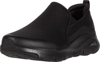 Skechers Herren Arch Fit Banlin Sneaker, Black Mesh Black Synthetic Trim, 41.5 EU