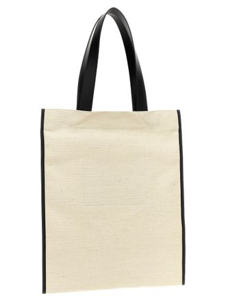 Jil Sander Logo Canvas Tote Bag - Cream