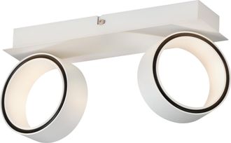 Eglo LED Deckenlampe Albariza, Spot Deckenleuchte aus Metall in weiß, Wohnzimmerlampe mit 2 Deckenspots, Deckenstrahler für Wohnzimmer, Küche und Flur, war
