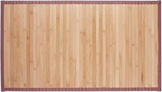 Relaxdays Bambusmatte, 80x45 cm, feuchtigkeitsresistent, rutschfest, Bambus Fu&szlig;matte Bad, Flur, K&uuml;che, Badteppich, natur