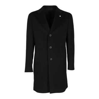 L.B.M. 1911 Stilvoller Mantel f&uuml;r Herren - - Coats - Herren - Schwarzk - S