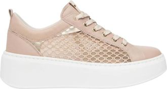Nero Giardini Femme, Chaussures, Rose, Taille: 37 EU Baskets en cuir, toile et mat&eacute;riau technique