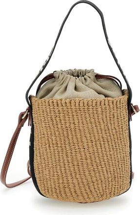 Chloé Femme, Sacs, Brun, Taille: ONE Size Sac Seau en Rafia Marron Femme