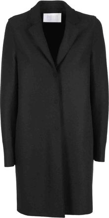 Harris Wharf London Knielanger Mantel - Schwarz