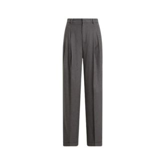 Polo Ralph Lauren Weite Hose mit Bundfalten - - Trousers - Damen - Grau - S