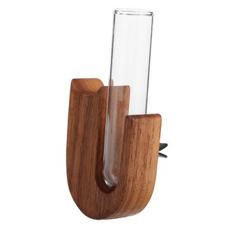 Angoily Auto Blumenhalter Holz Mit Magnetverschluss Hydroponisch F&uuml;r L&uuml;ftungsschlitze Auto Innenausstattung Autodekor Geschenk F&uuml;r Damen