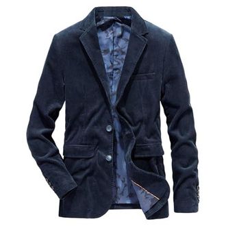Generic Blazer en Tweed pour Homme, Style Vintage décontracté, idéal pour Le Travail ou Le Sport. Veste de Costume Deux Boutons, Classique Automne Hiver
