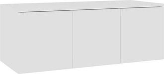 Les Tendances Meuble TV 3 tiroirs bois blanc Onic 80 cm