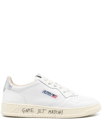 Autry baskets Medalist en cuir - Blanc