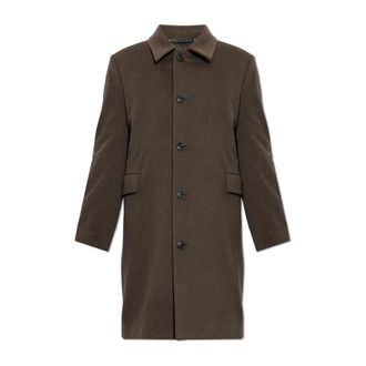 Paul Smith Manteau en laine avec fente simple - Homme - Manteaux - Brun - Taille: M