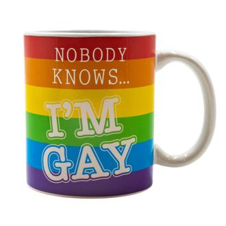 Fizz Creations Grindstore Kaffeebecher Nobody Knows Im Gay W&auml;rme wechselnde wei&szlig;