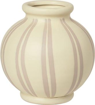 Broste Copenhagen Broste Copenhagen Vase bauchig Höhe 17,8 cm Ø 17,8 cm Wilma Keramik (Anis, gelb, Rainy da