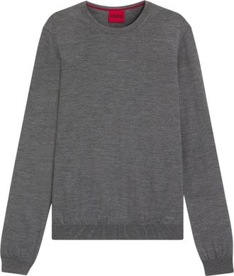 HUGO BOSS San Cedric-M1 Pullover f&uuml;r Herren, Rundhalsausschnitt (Grau)