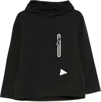 And Wander Hoodie mit Reißverschlusstasche - Schwarz