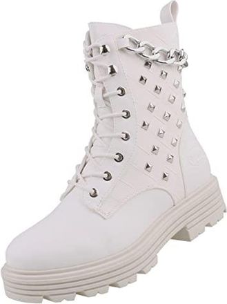 Dockers by Gerli Femme 51ju201 Bottine, Blanc, 36 EU