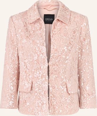 Marc Cain Spitzenblazer Mit Pailletten Und 3/4-Arm beige
