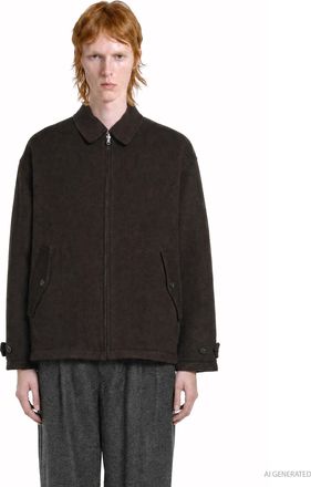 Comme Des Gar&ccedil;ons Quilted Zip Wool Jacket