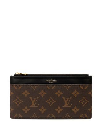 Louis Vuitton 2021-2025 Monogram Slim Purse long wallets - Braun