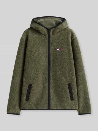Tommy Jeans Regular Fit Teddy- / Webpelzjacke mit Kapuzenkragen