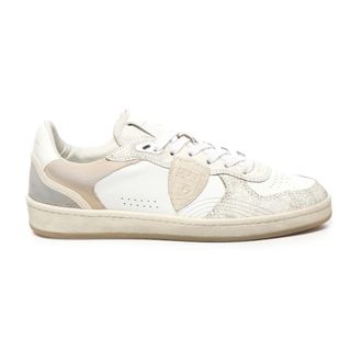 Philippe Model Wei&szlig;e Sneakers mit Wildleder-Details - - Shoes - Damen - Wei&szlig; - 36 EU