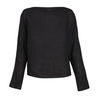 Cortana Ramie-Oberteil mit U-Boot-Ausschnitt - - Blouses & Shirts - Damen - Schwarzk - L