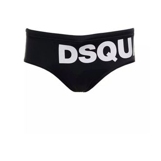 Dsquared2 Homme, Maillots de bain, Noir, Taille: M Short de Bain Noir avec Logo