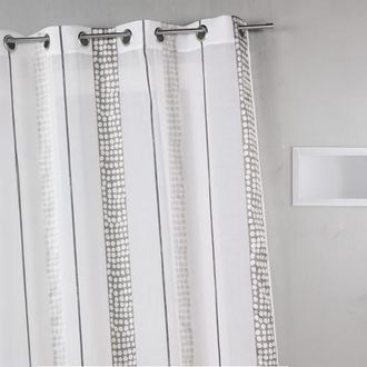 HOME MAISON hm69371984 Vorhang gepunktet gestreift vertikalen Polyester/Etamine 140 x 260 cm