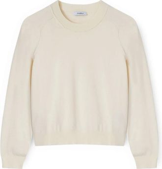 Motivi Femme, Sweatshirts et sweats &agrave; capuche, Blanc, Taille: 42 FR Pull ras du cou &agrave; manches cloche