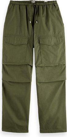 Scotch & Soda Damen Ivy Mid-Rise Wide-Leg Cargo Casual Pants, Classic Green, S EU