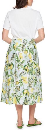 Marc Cain T-Shirt Amalfi Portofino Lemons Premium Damenmode locker geschnitten, mit Zitronenprint
