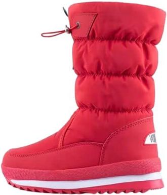 Generic JJDFW Bottes de neige chaudes pour femme Bottes dhiver imperm&eacute;ables antid&eacute;rapantes en fourrure pelucheuse mi-mollet Botas, A4, 41 1/3 EU