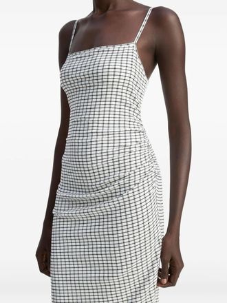 Vince robe à carreaux - Blanc