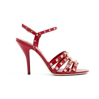 Valentino Garavani Femme, Chaussures, Rouge, Taille: 36 EU Sandale en cuir dagneau Rockstud 100 mm