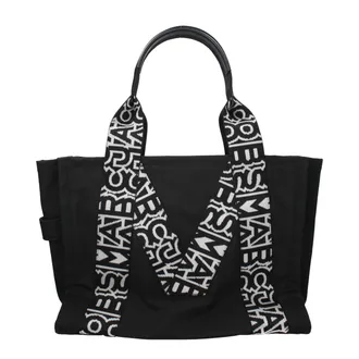 Marc Jacobs Logo-Printed Fabric Tote Bag - Black