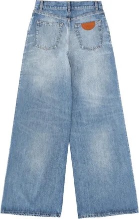 Chlo&eacute; 100% Cotton Wide Leg Jeans - Blue